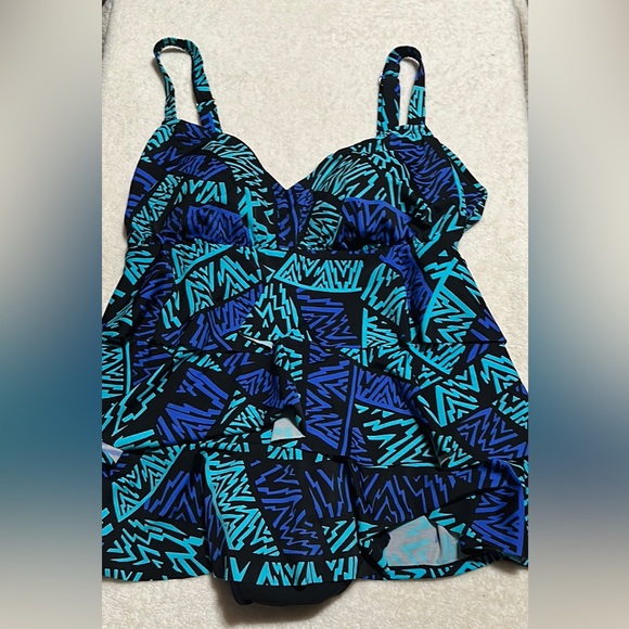 Croft And Barrow Swim Croft Barrow Tiered Onepiece Bathing Suit Size